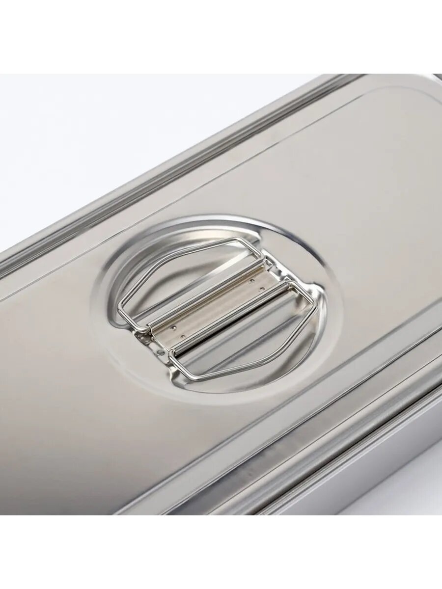 Практичный контейнер из нержавеющей стали с разделителями