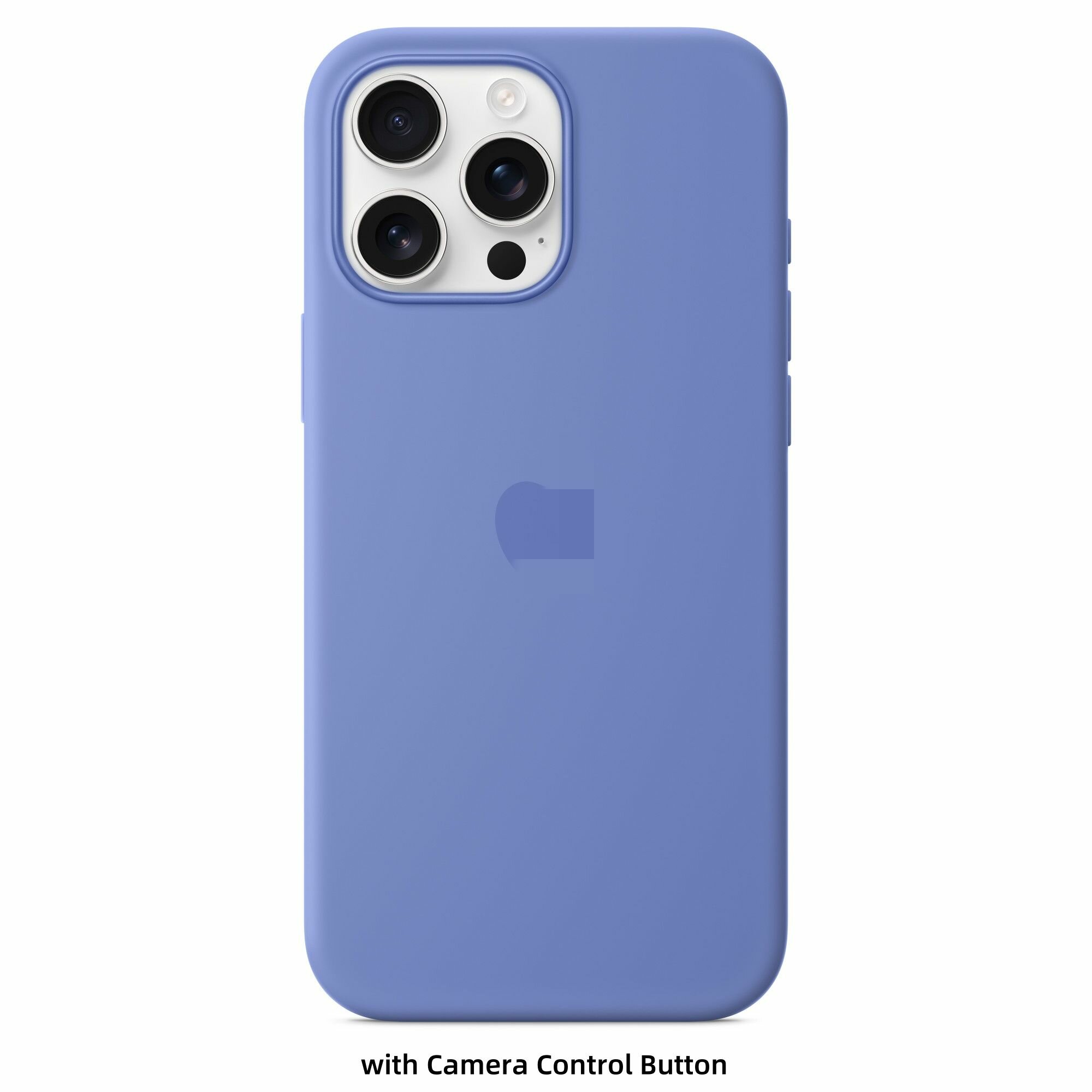 Силиконовый чехол для iPhone 16 с Magsafe, Кнопки управления камерой, логотипом и всплывающей анимацией, противоударный защитный чехол для телефона, Periwinkle