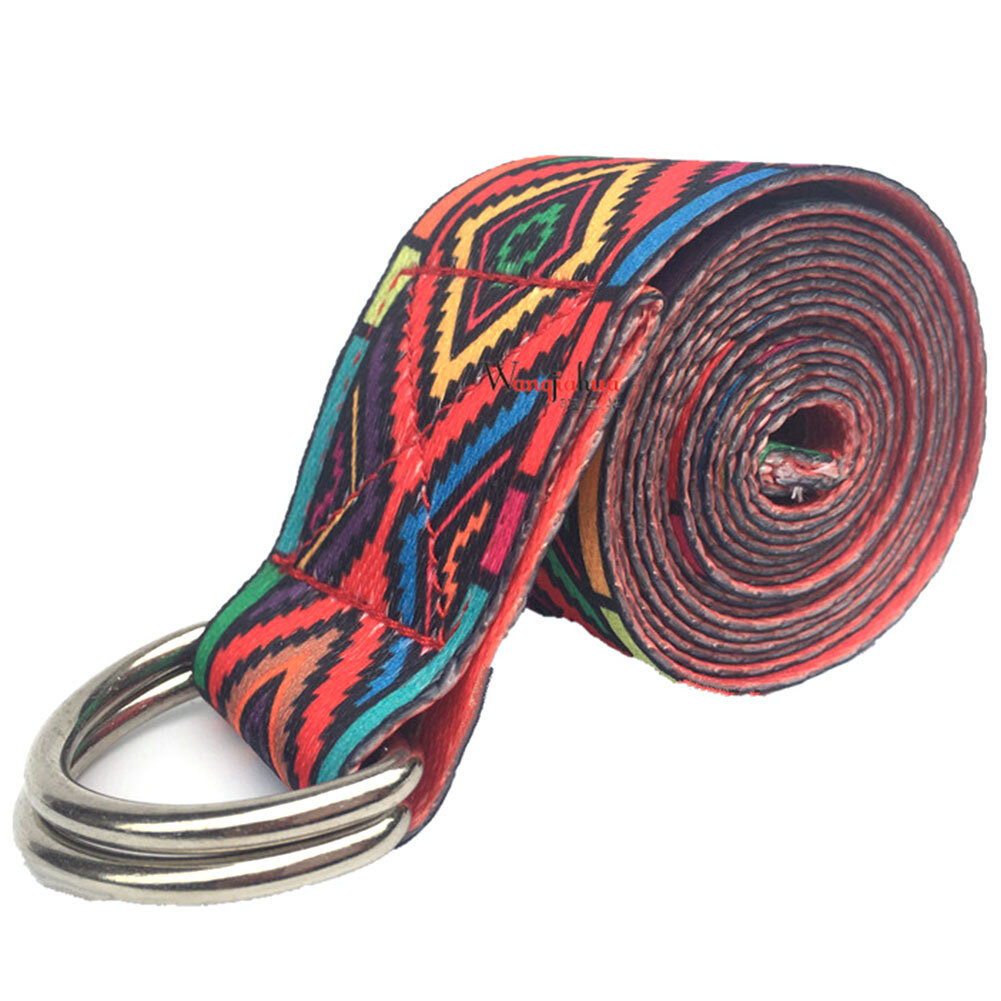 Эластичная лента для фитнеса, йоги, релаксации, силовых тренировок из полиэстера и хлопка (красная)