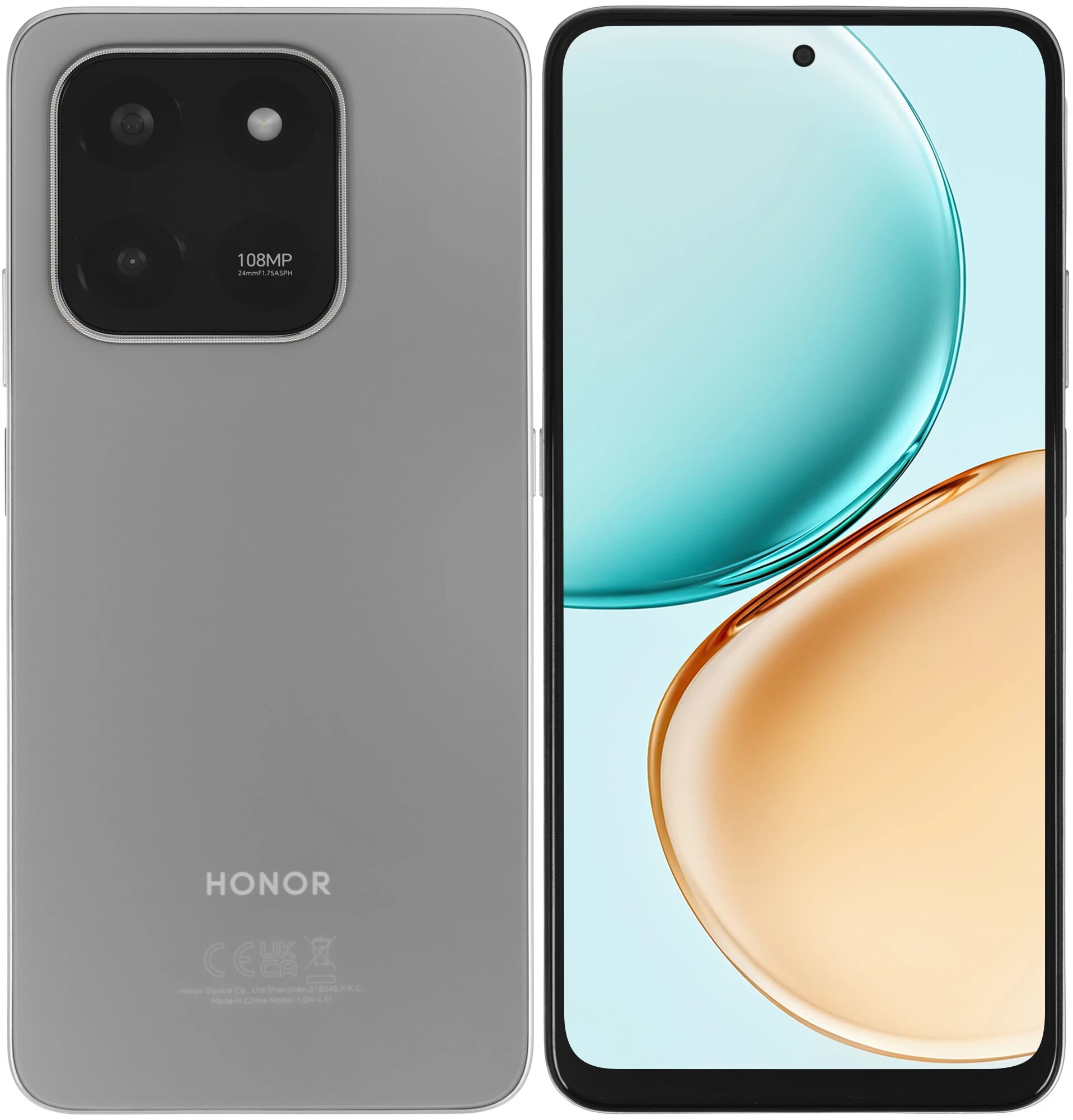 Honor Смартфон Honor X7d (Серый, 6 ГБ, 128 ГБ, Dual nanoSim, Global, Без Rustore)