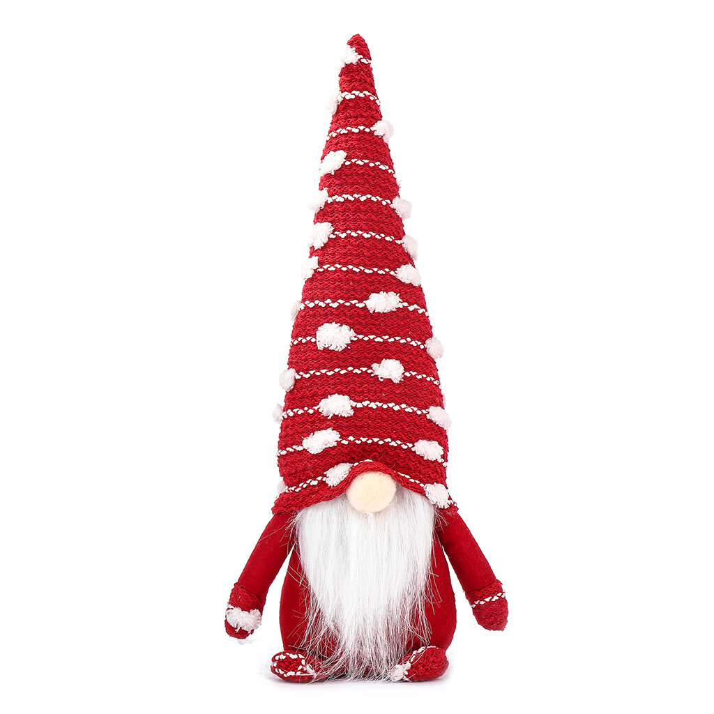 Вязаная шапка со снежинкой Рождественский гном Настольные украшения Плюшевый милый эльф Мягкий для