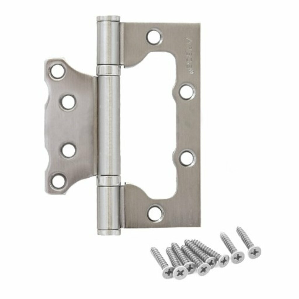 Apecs Петля накладная универсальная, 100х75х2.5 мм, 2 подшипника, мат хром, B2-Steel-CRM