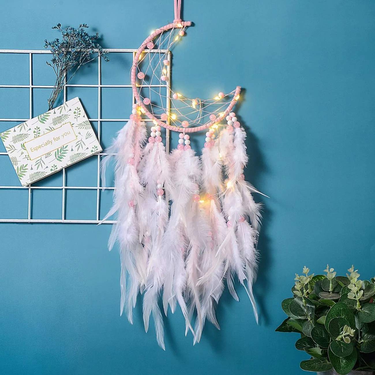 Ловец снов большой с подсветкой Ловец снов, украшения для дома