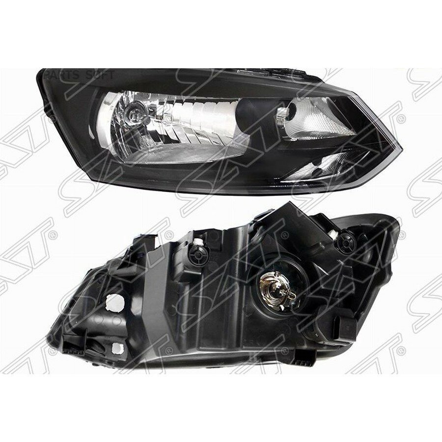 Фара Volkswagen Polo 09-20 (Справа/ С электрокорректором) от официального дистрибьютора, SAT, артикул ST44111G9R