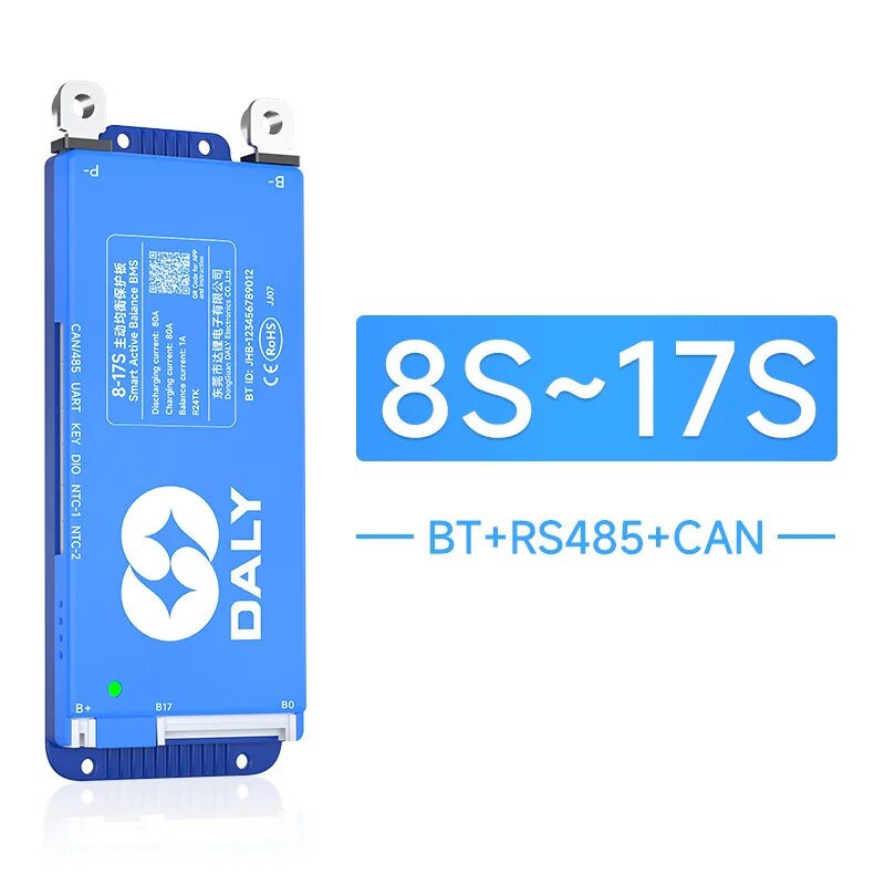 Daly BMS 150A 8-17S LiFePO4, NMC, Li-Ion с RS485+CAN