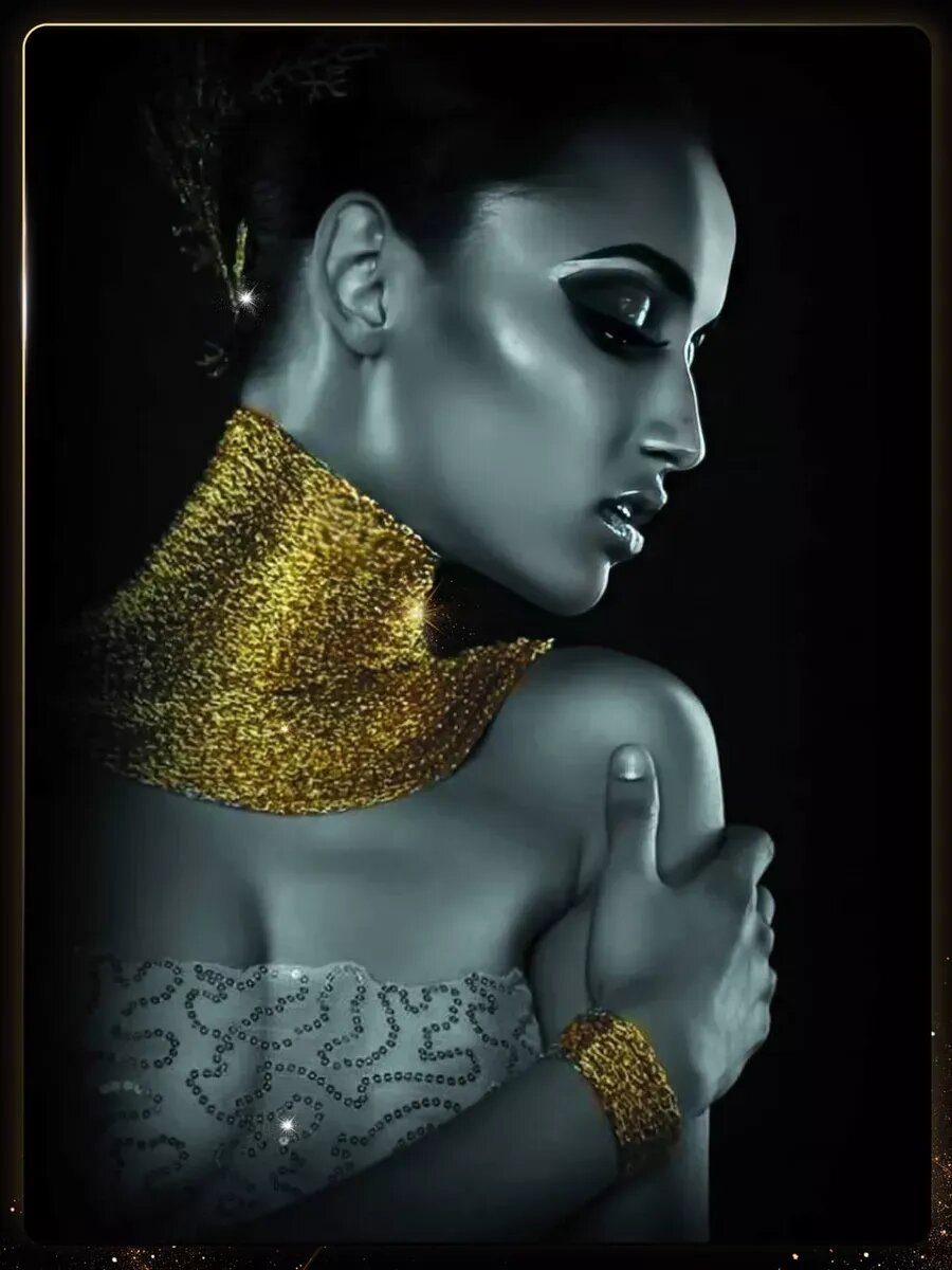 Алмазная мозаика ALMAZIKA "Африканка", 40x50 см, акриловые стразы