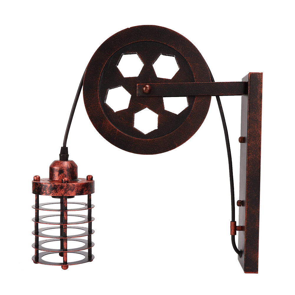 Светильник Vintage Industrial Lift Pulley для декора кофе, ресторана, кафе - Настенный светильник E27