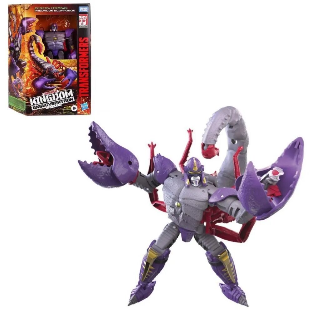 Hasbro Игрушки-трансформеры Generations War for Cybertron: Kingdom Deluxe WFC-K23 Фигурка скорпонока Predacon - от 8 лет, 5,5 дюймов F0677