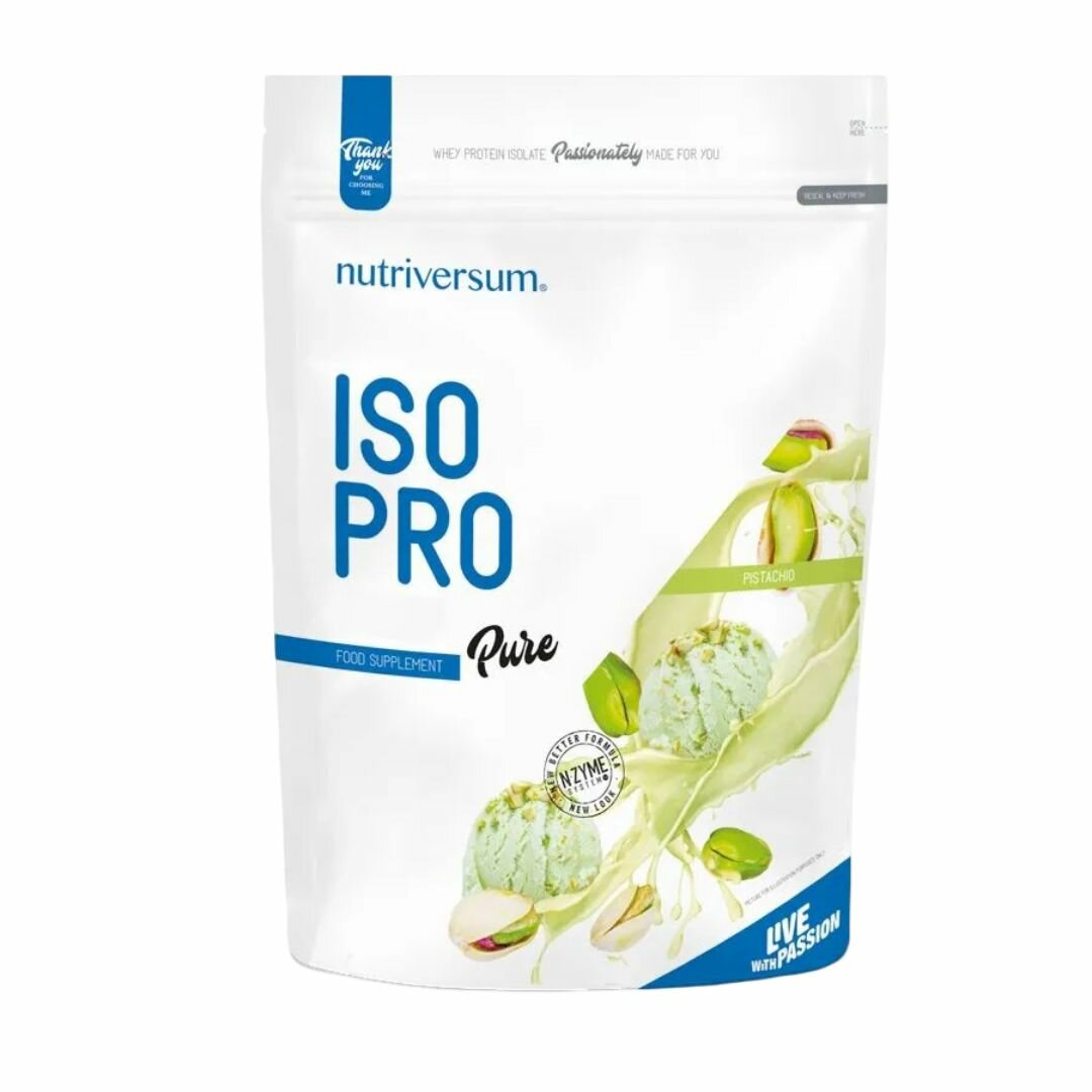 Нутриверсум Изолят сывороточного протеина, Nutriversum Pure IsoPro 86% Фисташка 2000 грамм