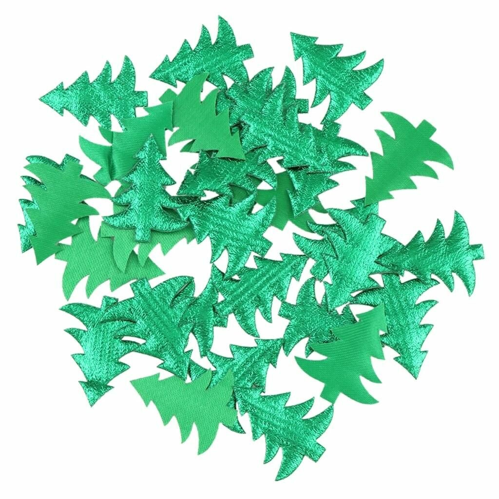 Принадлежности для украшения рождественских зеленых листьев-Рождественская елка из золотой и серебряной ткани