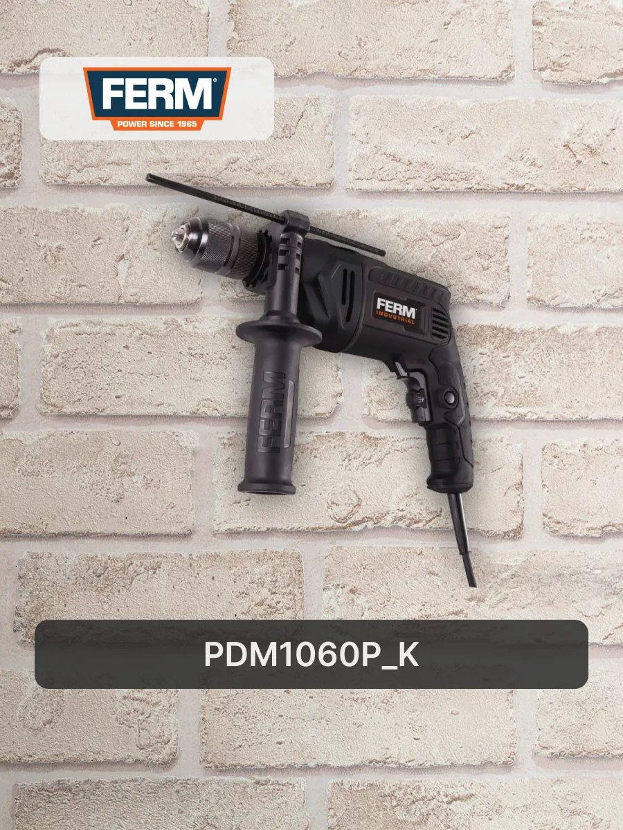 Перфоратор, дрель ударная FERM PDM1060P_K, 850Вт, 0 -3000 об/мин, БЗП, 13мм, кейс