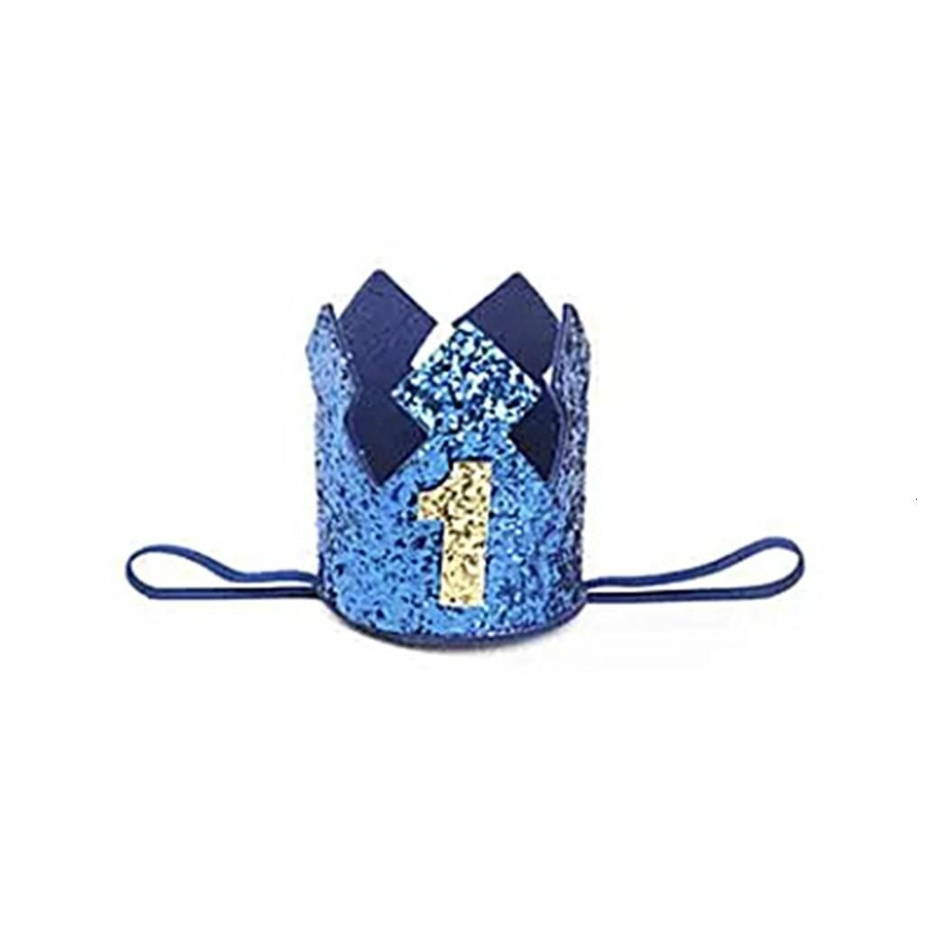 Блестящая корона на День рождения-Синяя 1
