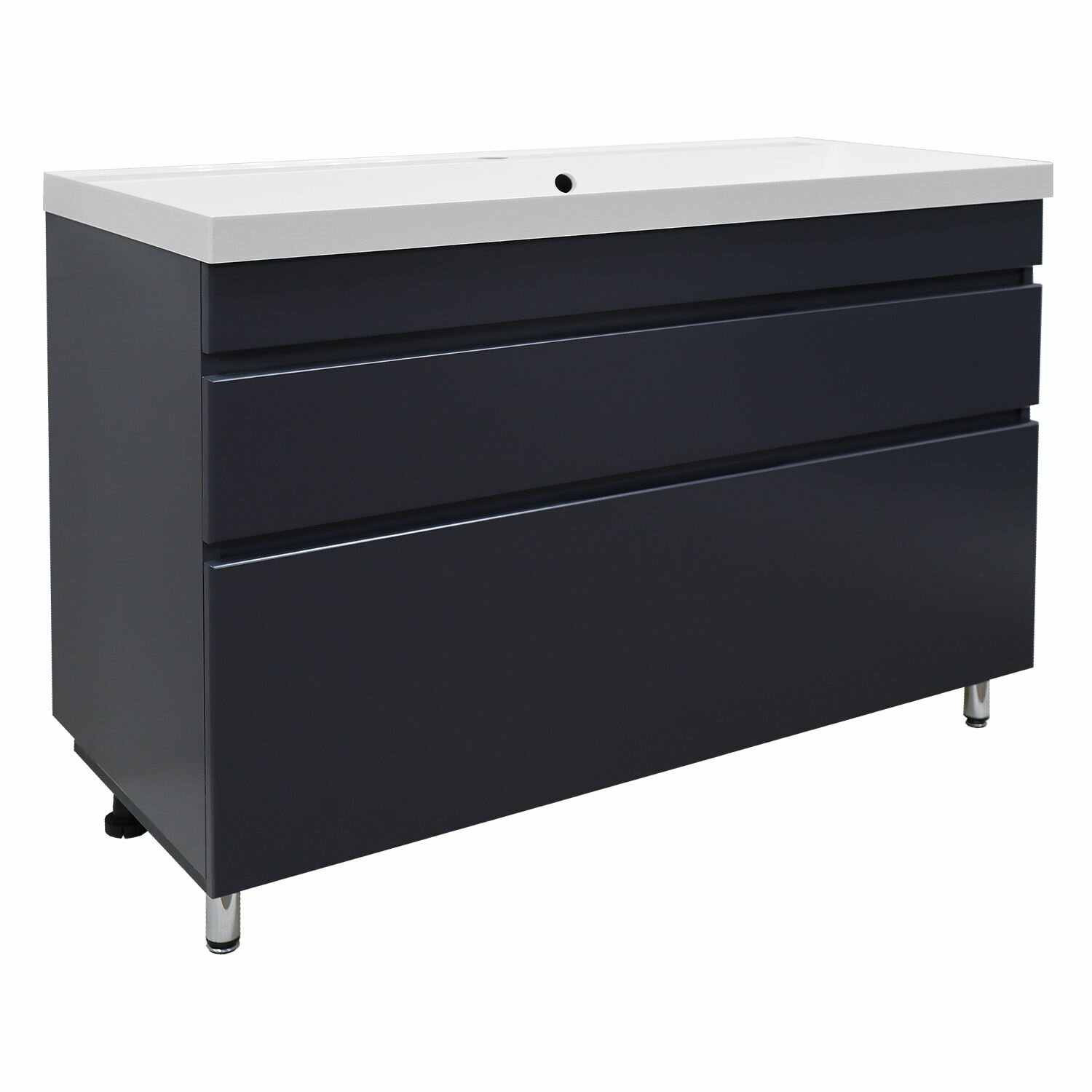 Комплект Azario Тумба Эстима 100/2Н 995х450х850 напольная, с раковиной Астория 100, графит (CS00094591)