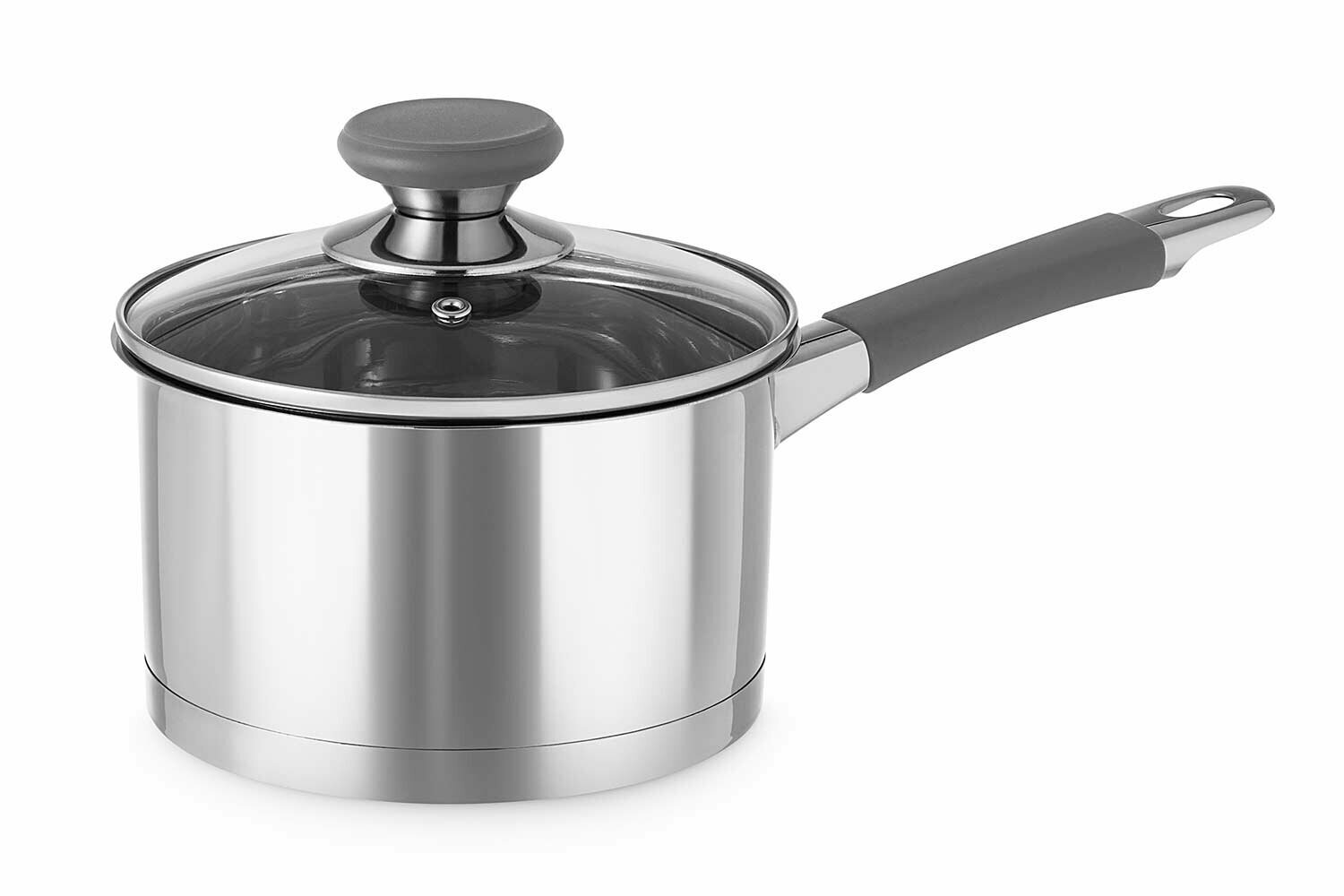 Ковш с крышкой HOFF Olivia LB-1931B-16P, 1,8 л, светло-серый, нержавеющая сталь