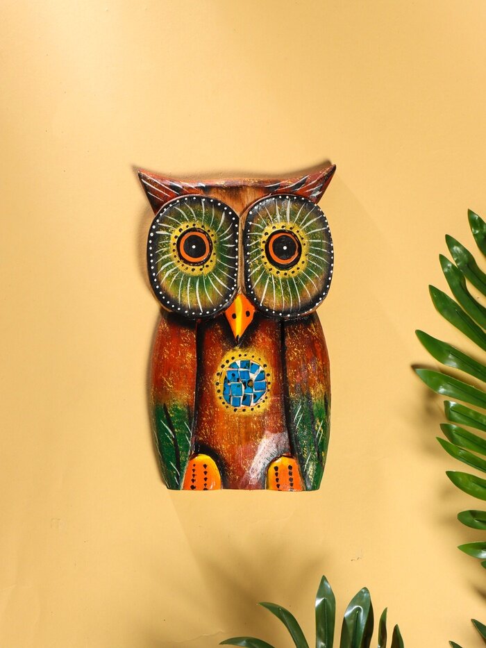 Настенное панно «Сова с узором», 25×16×2 см, микс