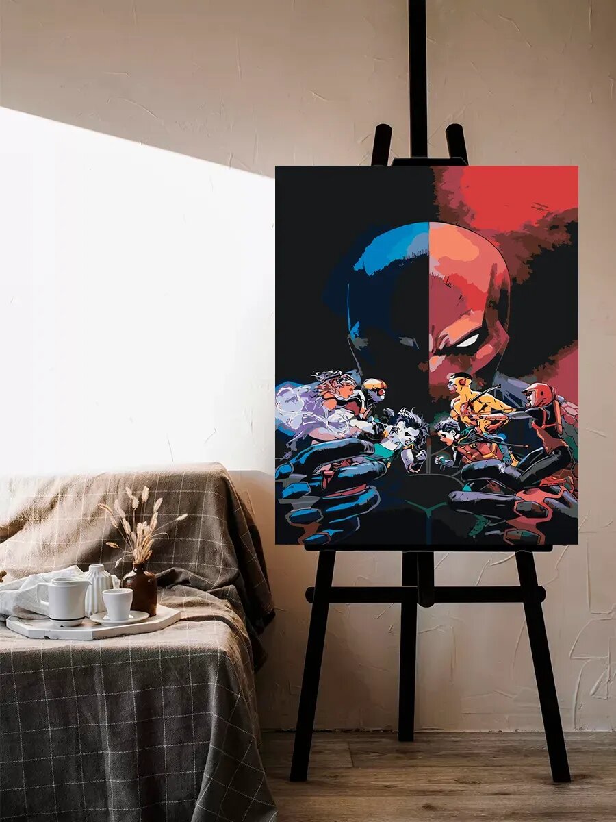 Картина по номерам Дэдпул Сomics DC Комиксы Марвел