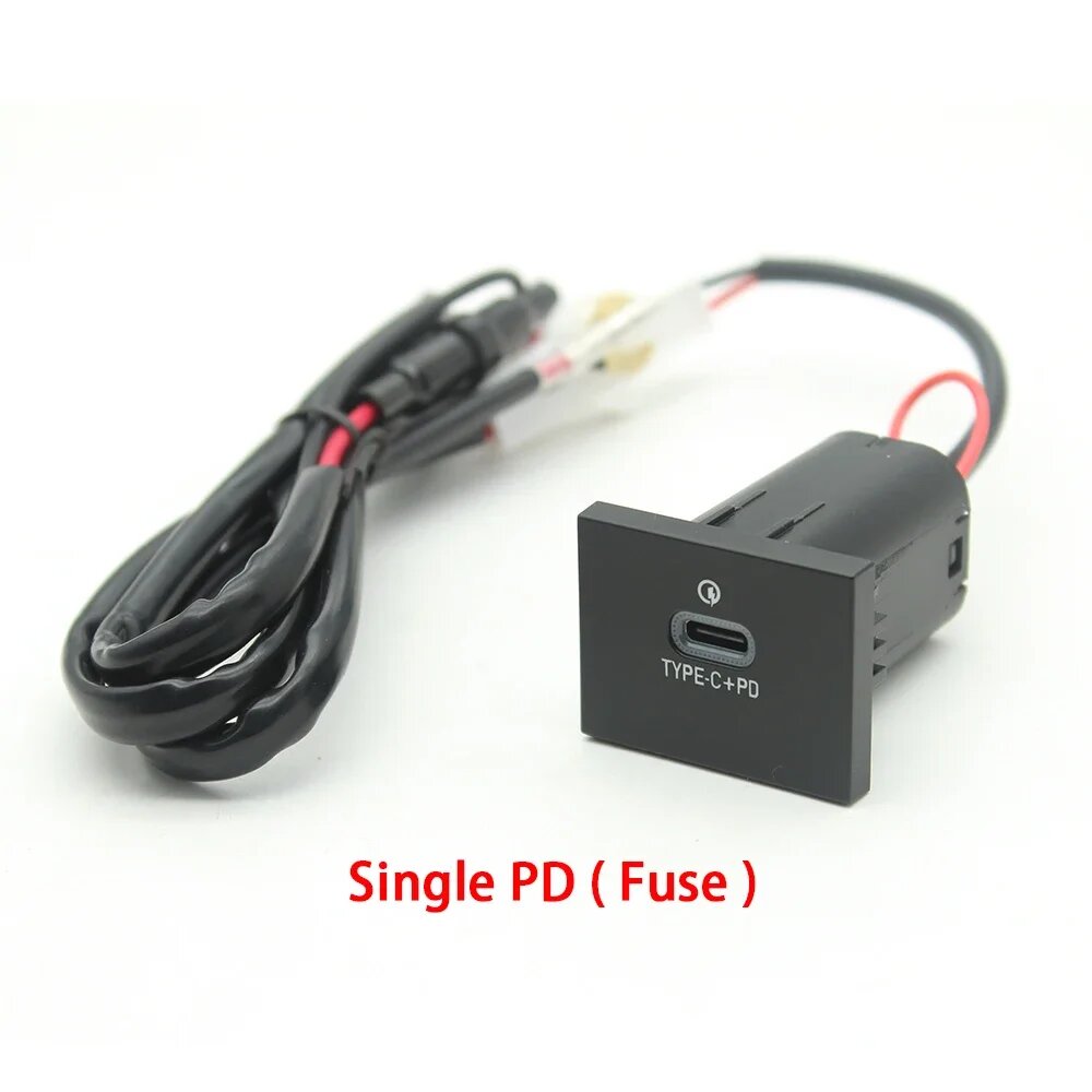 USB-разъем для зарядного устройства, адаптер для быстрой зарядки QC3.0, выключатель питания для Ford Focus 2 mk2 2009 2010 2011, автомобильные аксессуары для электроники, Black PD Fuse