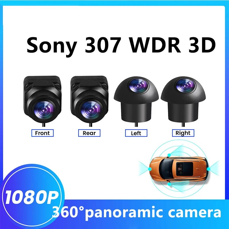 Панорамная камера 360 для Sony 307 Автомобильная камера 6048 AHD 1080P Задняя передняя левая правая вокруг обзора Автомобильные аксессуары для радио