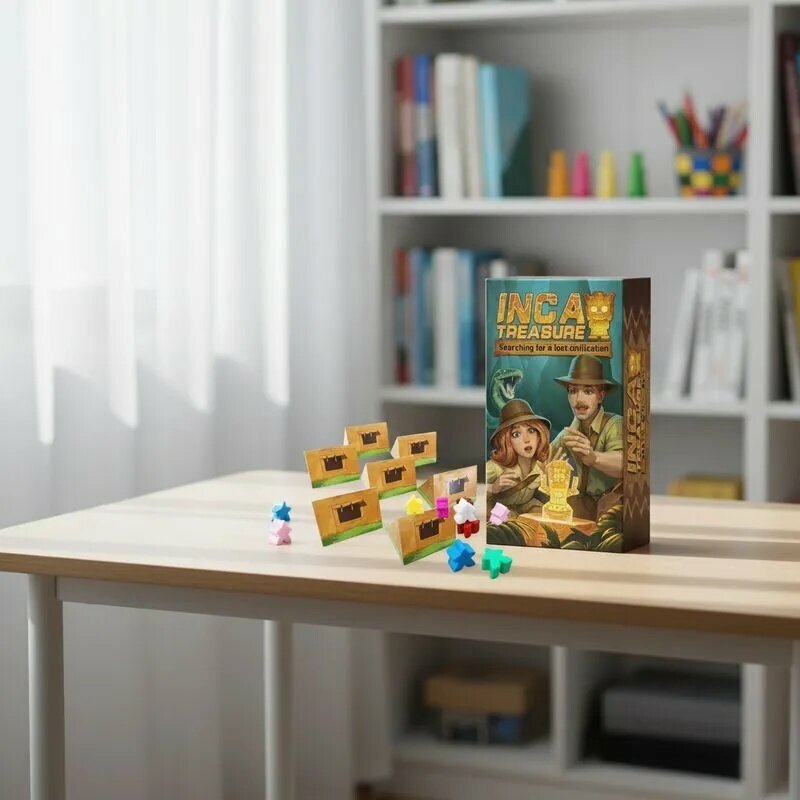 Inca Treasure Hunt: Стратегическая настольная игра для 3-8 игроков, идеально подходящая для вечеринок