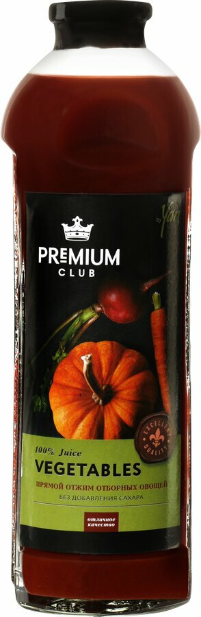 Сок PREMIUM CLUB Свекольно-морковный-тыквенный прямого отжима, 0.93л