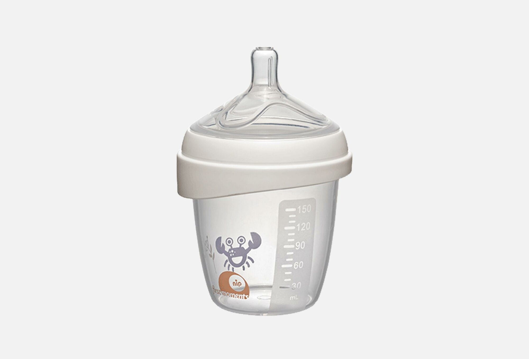 Бутылочка для кормления NIP First Moments S, краб 150 мл Краб