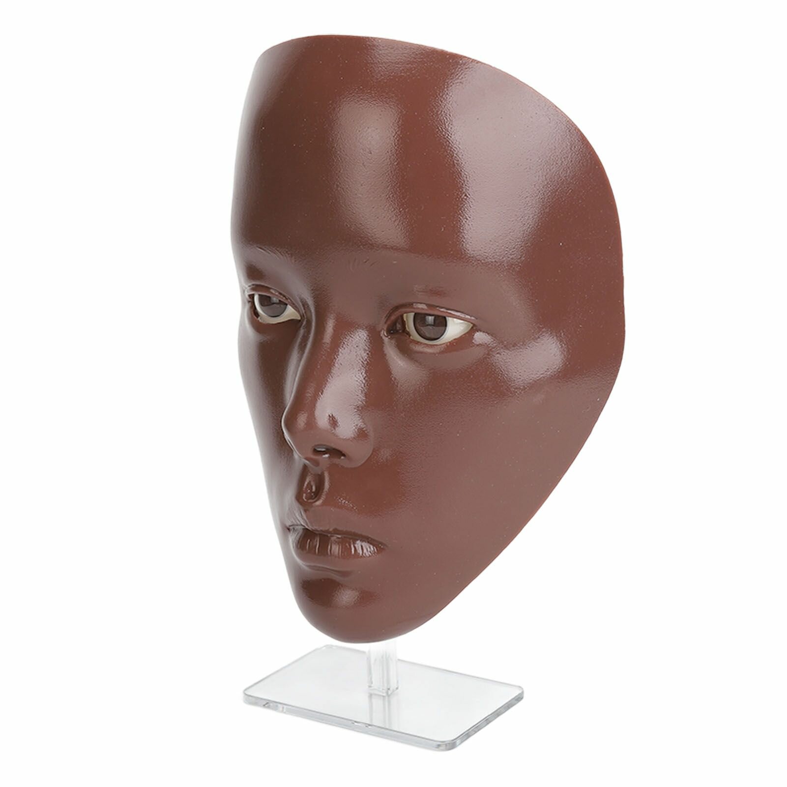 Силиконовая маска для макияжа 5D с подставкой для практики, реалистичная, черная кожа, для новичков и обучающих