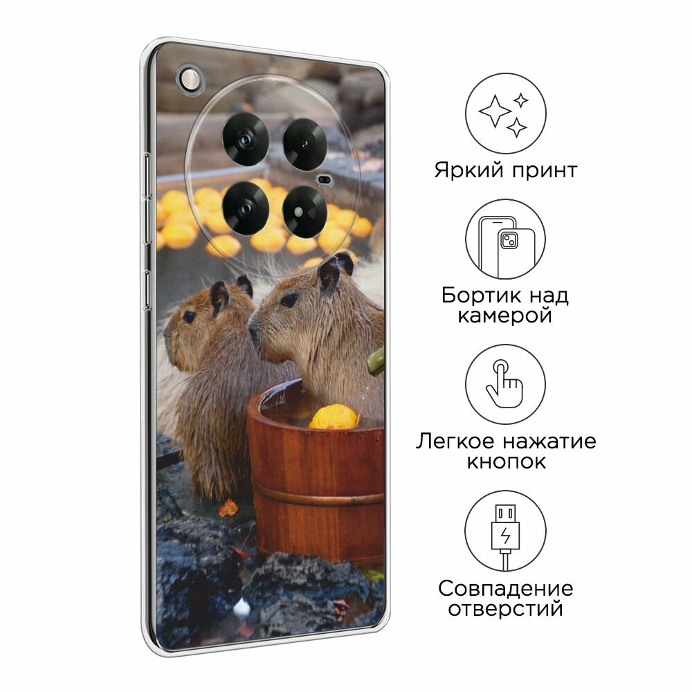 Чехол на Infinix Zero 40 5G / Инфиникс Зеро 40 5G с принтом "Капибары отмокают" — фото 1