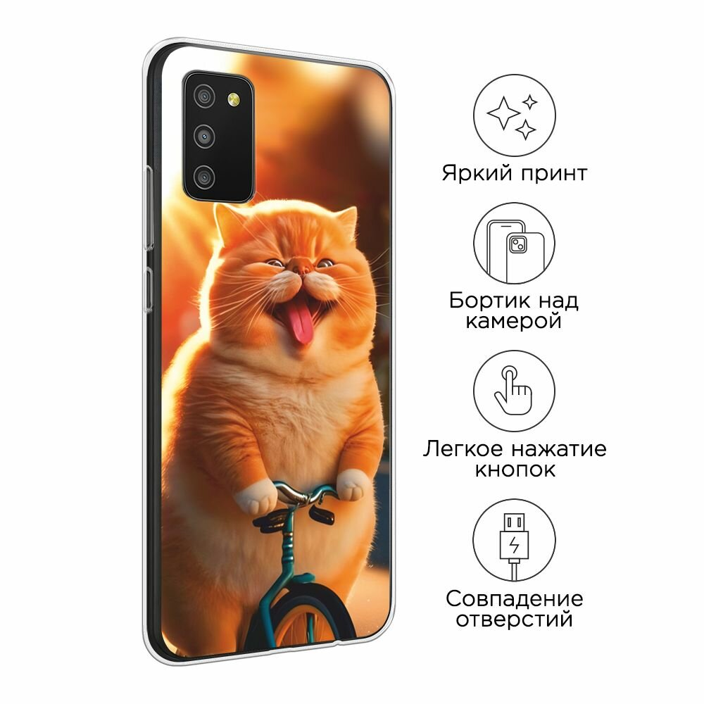 Чехол на Samsung Galaxy A02s / Самсунг Галакси A02s с принтом "Кот на велике" — фото 1