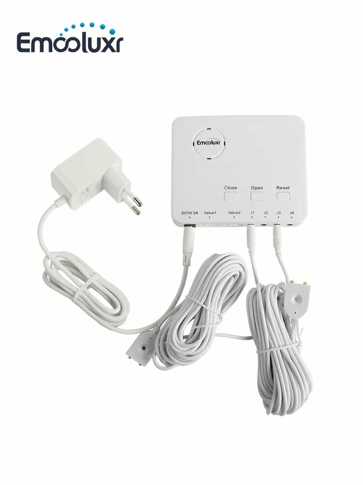 Высококачественный блок контроля утечки воды с 2шт 6м батарейками для датчиков воды и 5В штекером ЕС