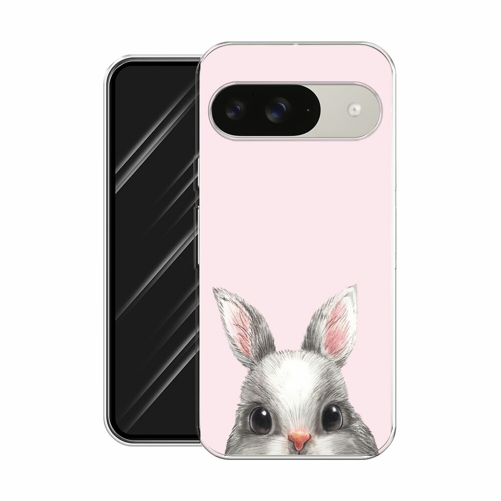 Чехол на Google Pixel 9 / Гугл Пиксель 9 с принтом "Карандашный кролик 1 - 8 марта" — фото 1