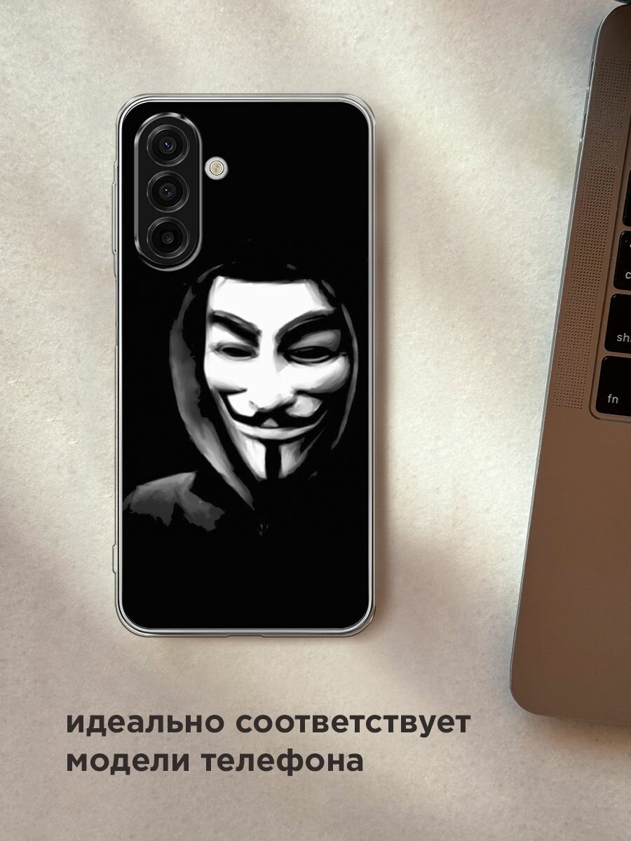 Чехол на Samsung Galaxy A17/A18 / Самсунг А17/А18 с принтом "Анонимус" — фото 1