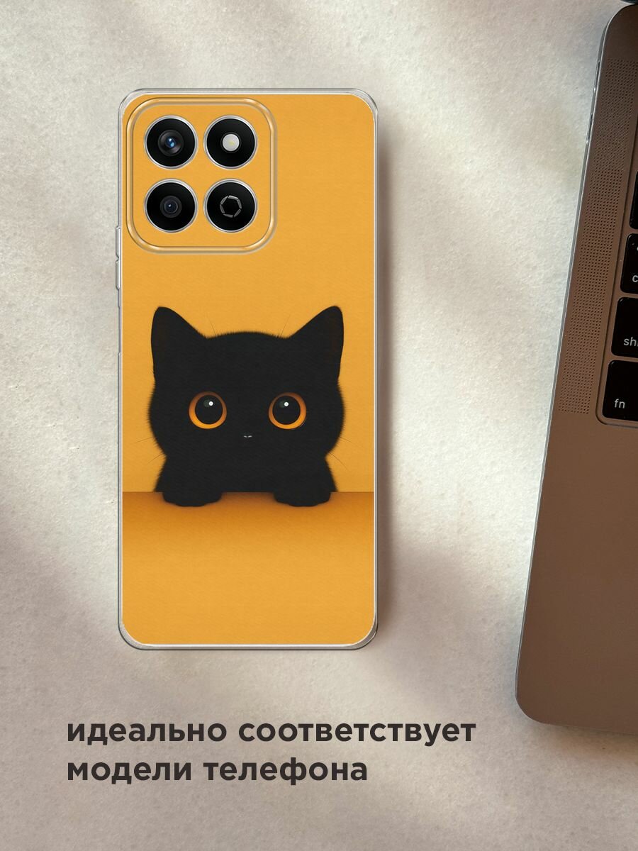 Чехол на Honor X7c / Хонор X7c с принтом "Контрастный котик" — фото 1
