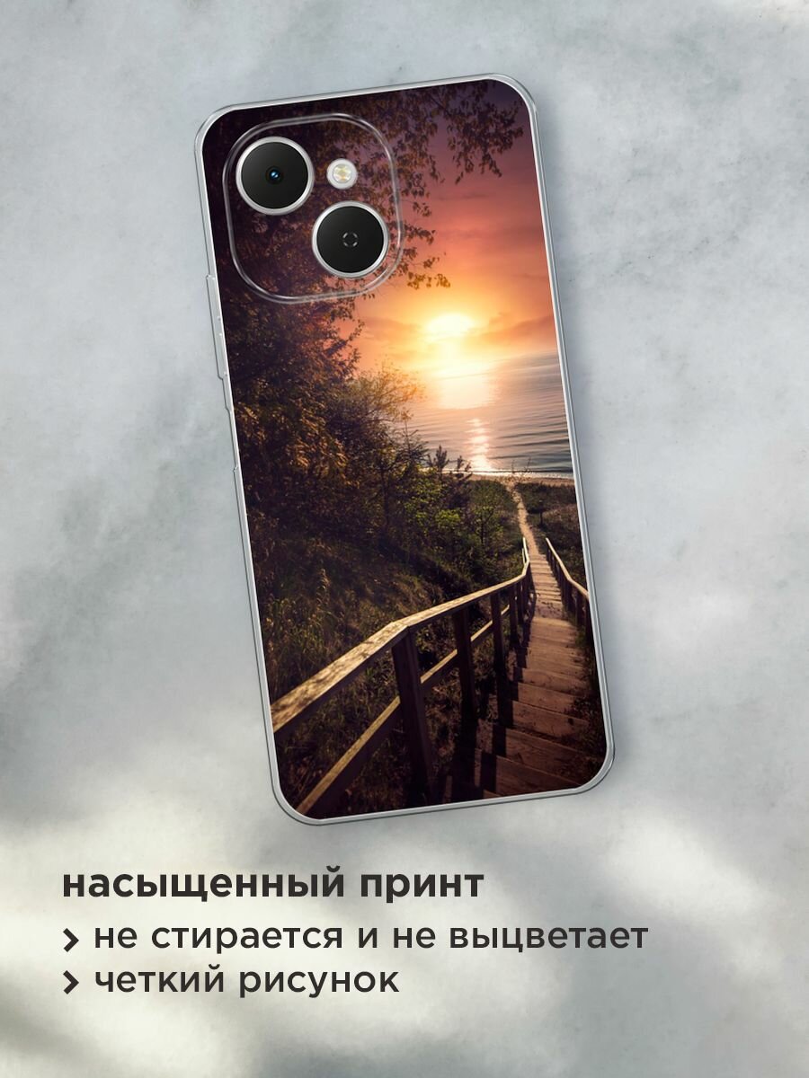 Чехол на Tecno Spark 40C / Текно Спарк 40C с принтом "Мост у воды" — фото 1