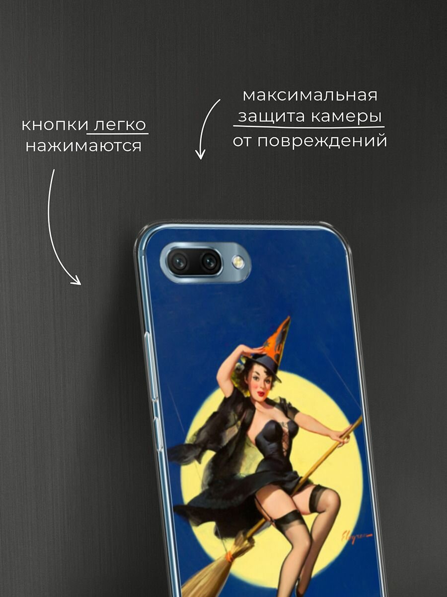 Силиконовый чехол на Honor 10 / Хонор 10 с принтом "Pin-Up Witch" — фото 1