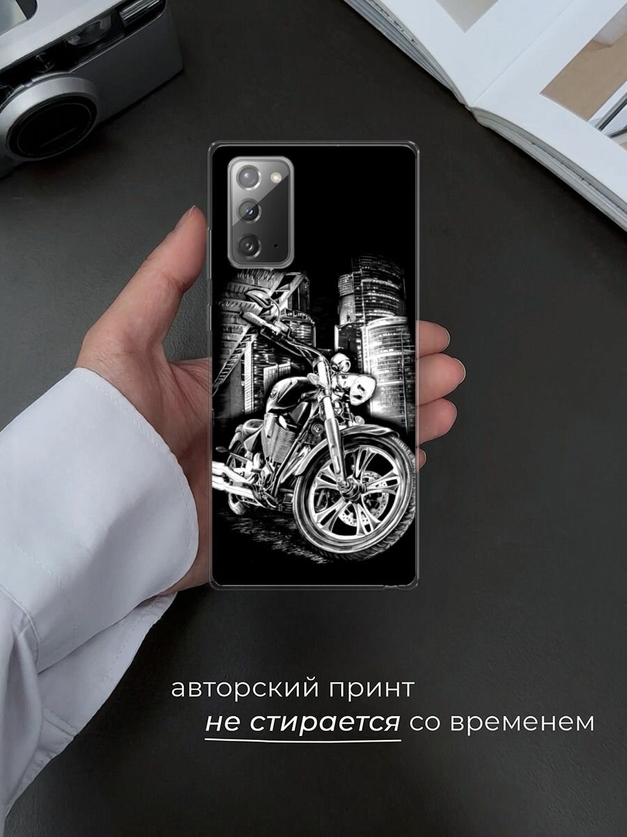 Чехол на Samsung Galaxy Note 20 / Самсунг Галакси Ноут 20 с принтом "Крутой байк" — фото 1
