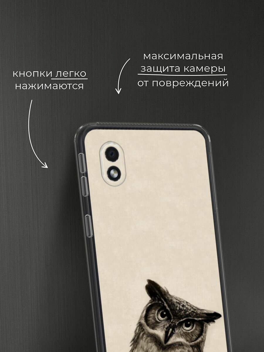 Чехол на Samsung Galaxy A01 Core / Самсунг Галакси А01 Core с принтом "Сова" — фото 1