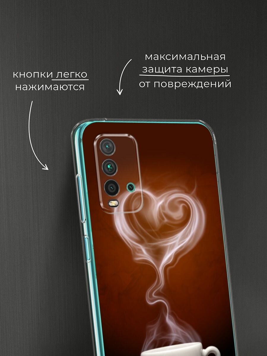 Чехол на Xiaomi Redmi 9T / Сяоми Редми 9Т с принтом "Кофейная любовь" — фото 1