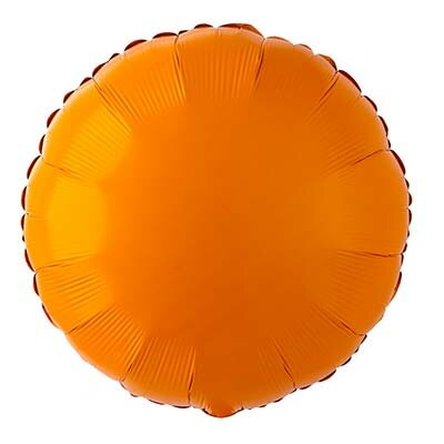 Воздушный шар GRABO "Круг", без рисунка, Пастель Matte Orange, 18 дюймов