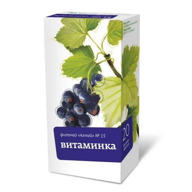 Фиточай Алтайский кедр Алтай № 15 витаминка, 20 пакетиков