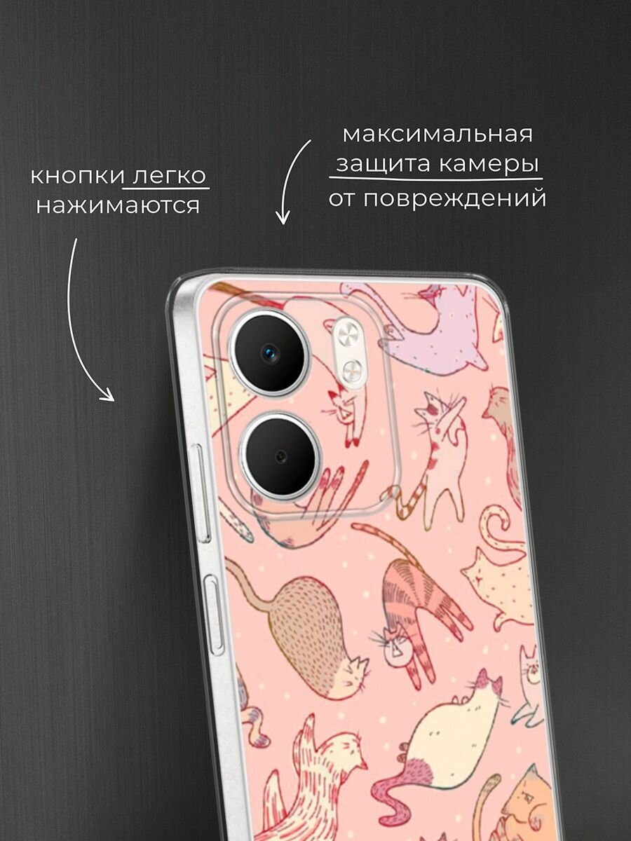 Силиконовый чехол на Oppo A5x / Оппо А5x с принтом "Розовое счастье" — фото 1