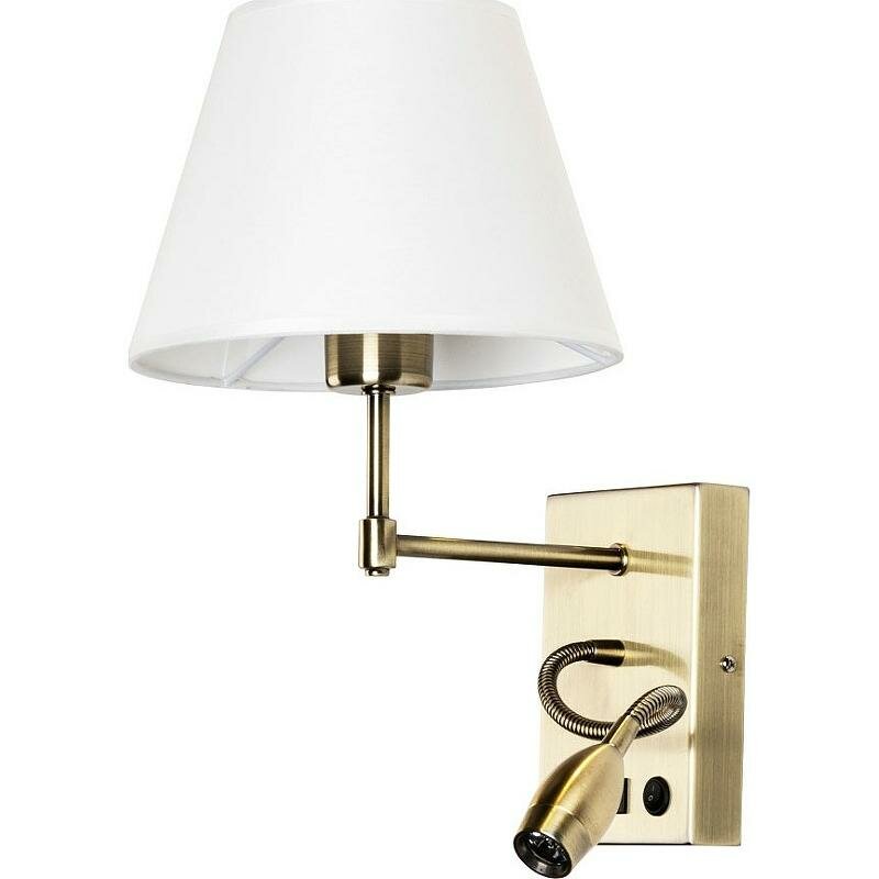 Настенный светильник Arte Lamp Elba A2581AP-2AB Белый Античная бронза Современный
