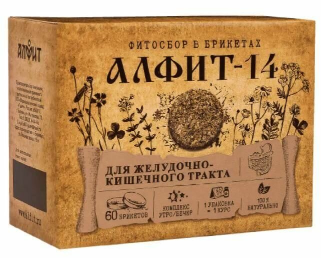Фитосбор Алфит желудочно-кишечный, 60 брикетов