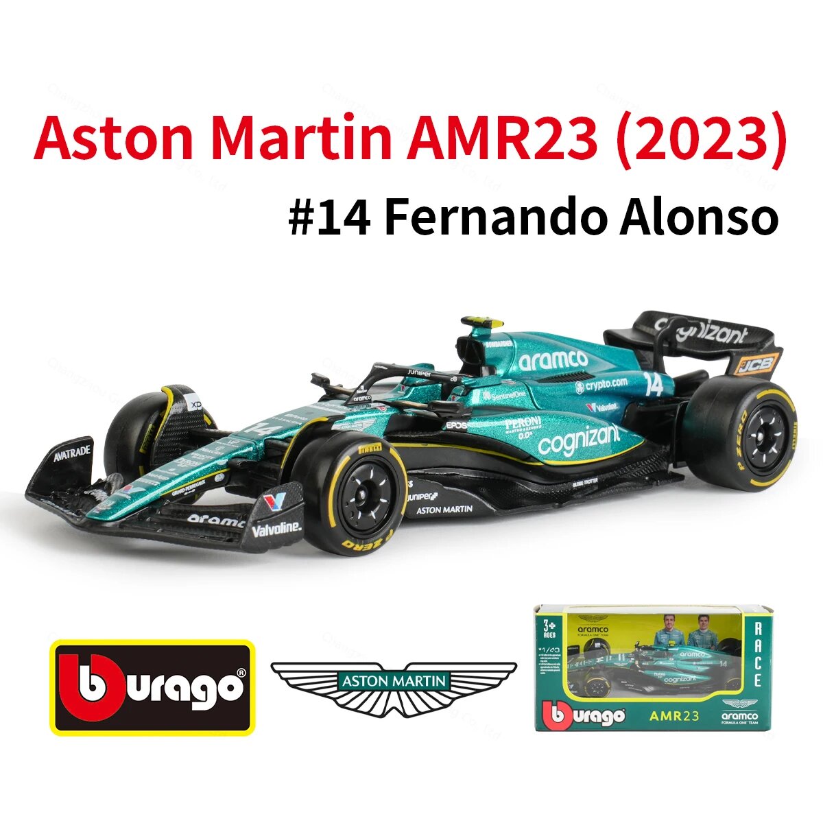 Bburago 1:43 Aston Martin AMR23 F1, 2023 AMR23 14