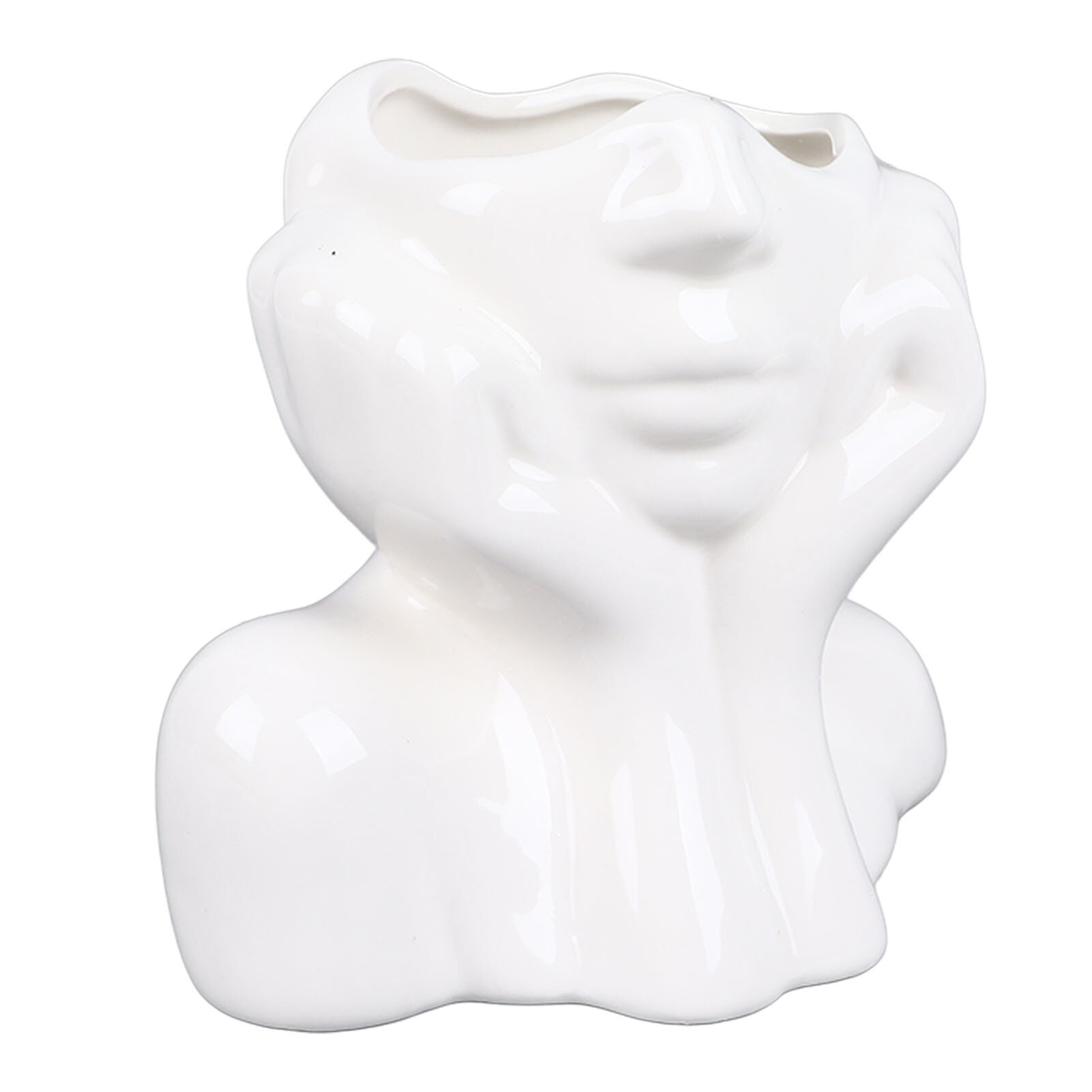 Цветочный горшок для лица, кашпо для головы, керамика, милый забавный горшок для растений, ваза для лица, для сада, суккуленты, кактус