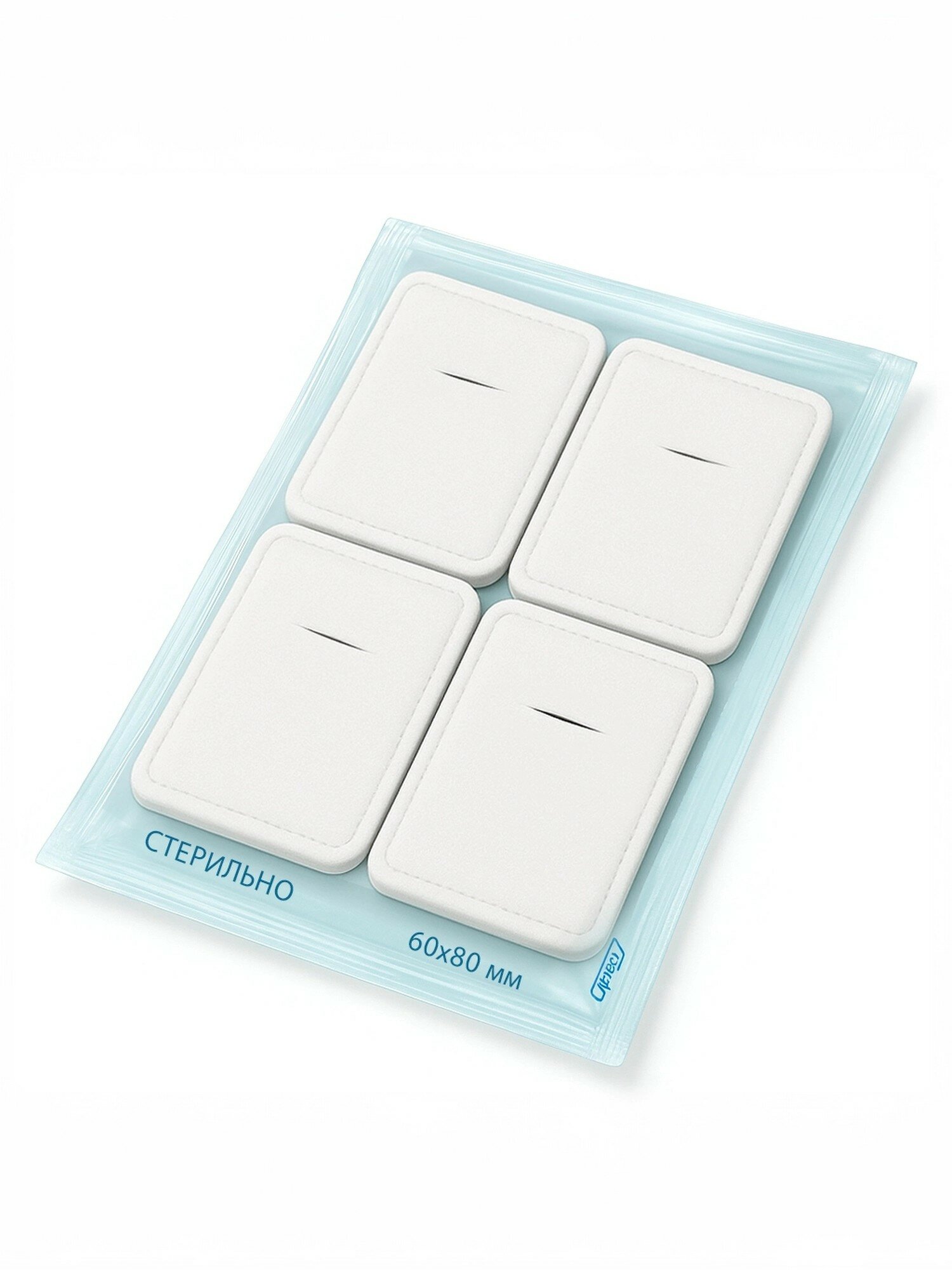 Электроды Каскад-ФТО, многоразовые, углеродная ткань, 60 x 80 мм, комплект 4 шт