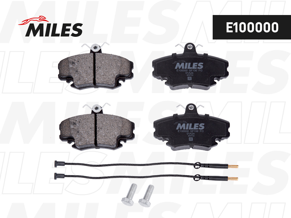 Колодки тормозные Lada Largus (+ABS); Renault Logan 04-, Sandero 07- передние Miles
