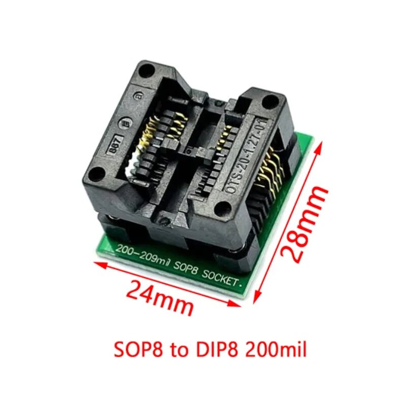 SOIC8 SOP8 к DIP8, широкое сиденье, широкий 150/200 мил, адаптер для программатора, синий SA602, горелка для тестирования IC
