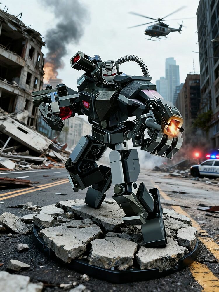 Модель Gears of War ручной работы из серии Marvel, игрушечное украшение для тротуара из строительных блоков