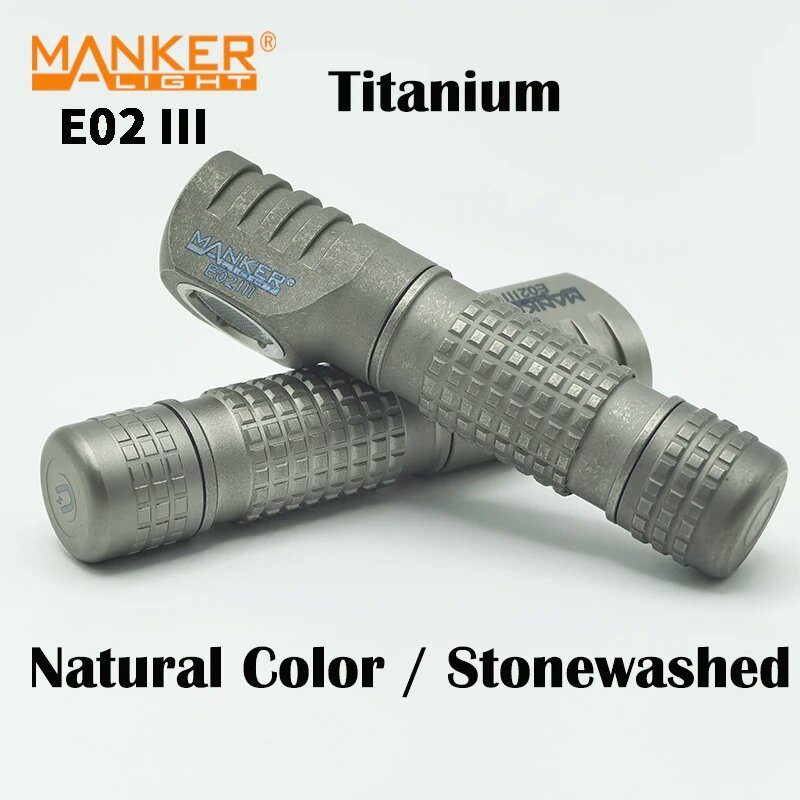 Фонарик Manker E02, титановый, EDC, 560Лм, Type-C, для повседневного ношения