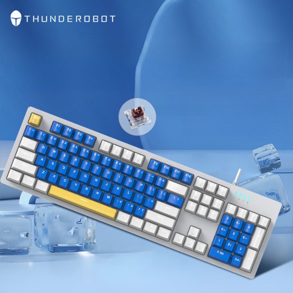 ThundeRobot K104 Полноразмерная Проводная Механическая Клавиатура С Возможностью Горячей Замены С RGB-подсветкой